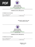 Certificate of Appearance - Template | PDF