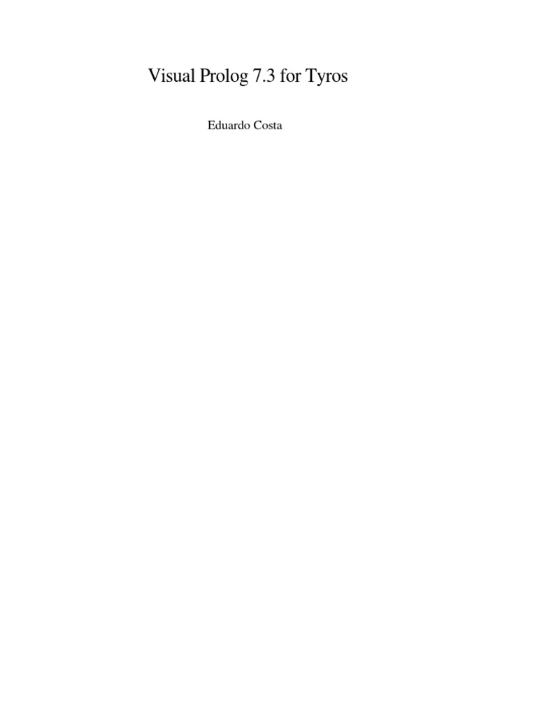 Visual Prolog 7 Pdf Logic Mathematical Logic