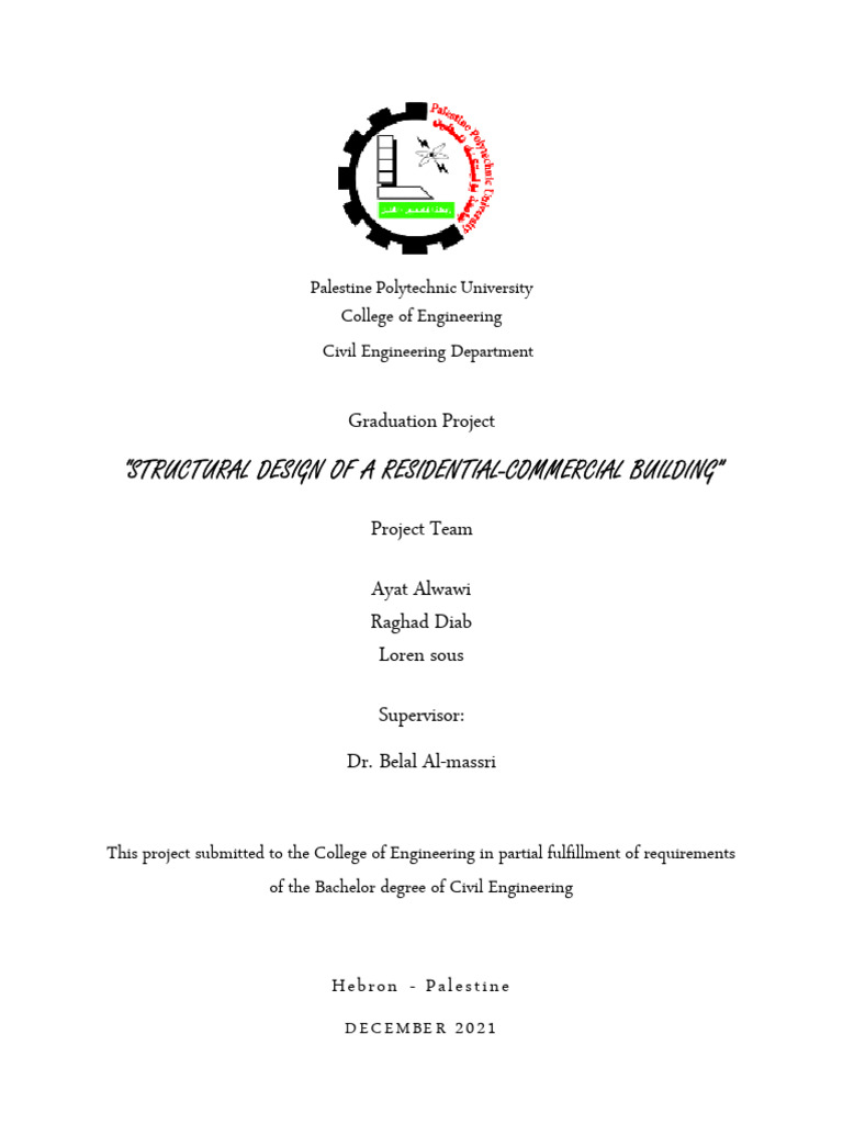 Structural Design of A Residential Commercial Building | PDF | Beam ...