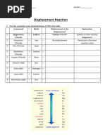 Exothermic and Endothermic Reactions - Worksheet | PDF | Chemical ...