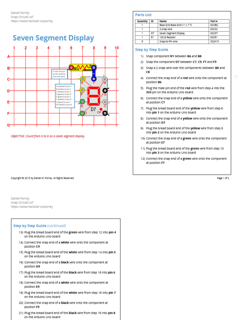 Seven Segment Display | Download Free PDF | Arduino