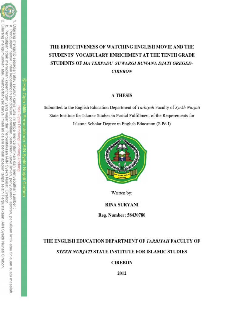 RINA SURYANI - 58430780 - Ok | PDF | English Language | Reading ...