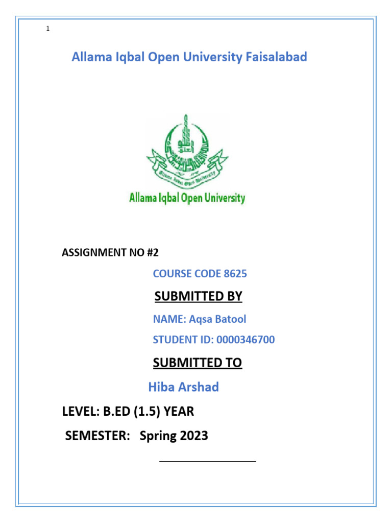 (8625) 2nd Assignment-1 | PDF | Educational Assessment | Learning Styles