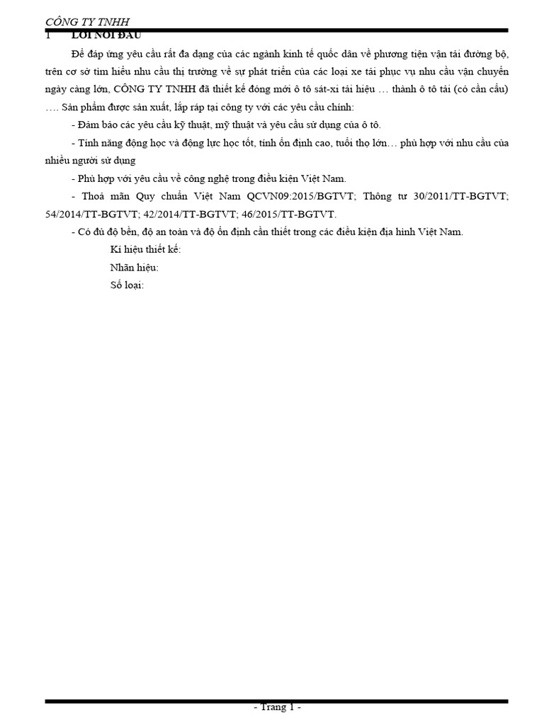 TMTK Xe Tai 13 Tan - Co Can Cau | PDF