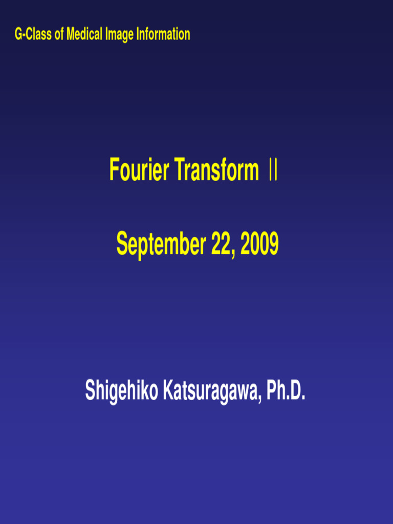 Fourier Transform Ii Pdf Spectral Density Convolution