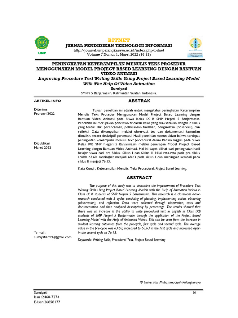 Peningkatan Keterampilan Menulis Teks Prosedur | PDF
