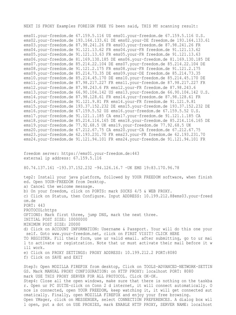 Your Freedom | PDF | Proxy Server | Computer Networking