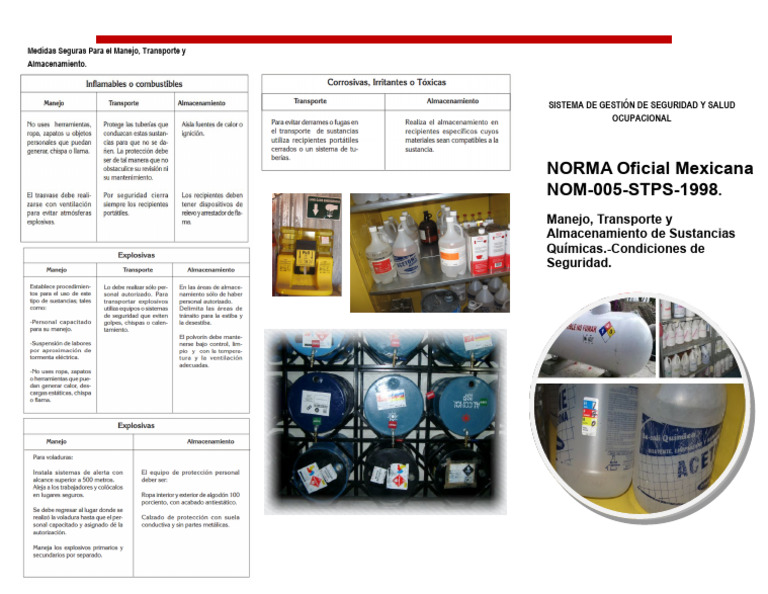 Seguridad en Sustancias Químicas NOM-005 | PDF