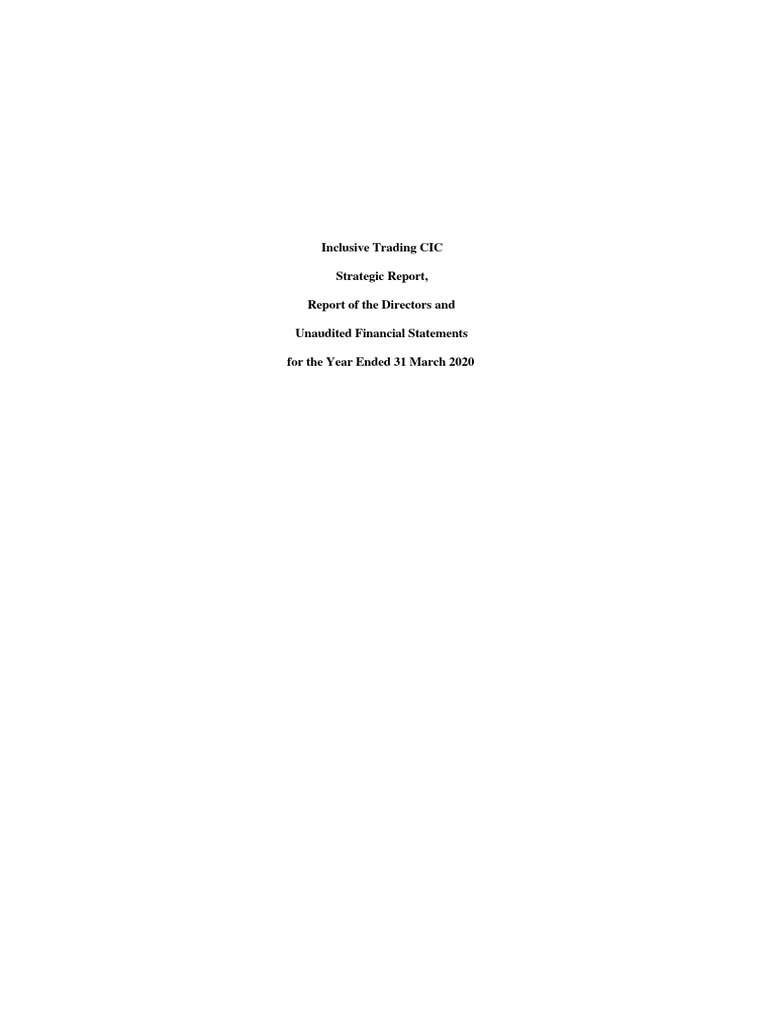 Inclusive Trading CIC Financial Report 2020 | PDF | Deferred Tax | Taxes