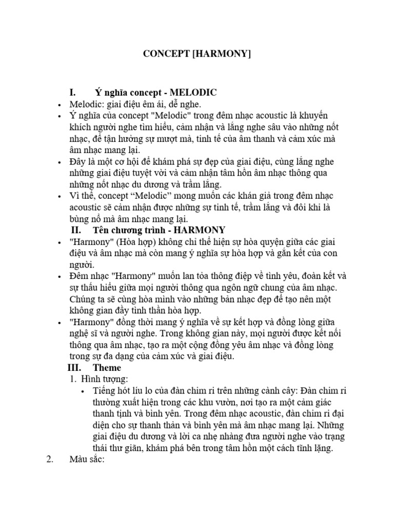 Concept (Harmony) | PDF