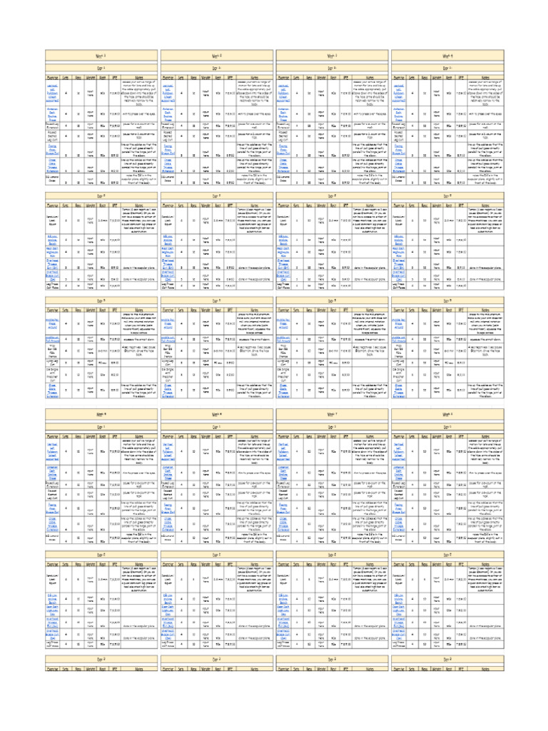 3 DAY HYPERTROPHY SPLIT - BEN YANES | PDF