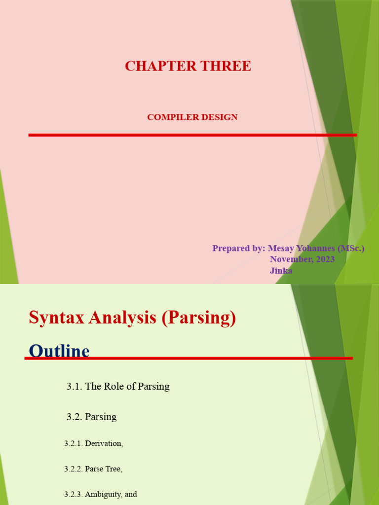 Chapter 3 (Part 1) | PDF | Parsing | Formalism (Deductive)