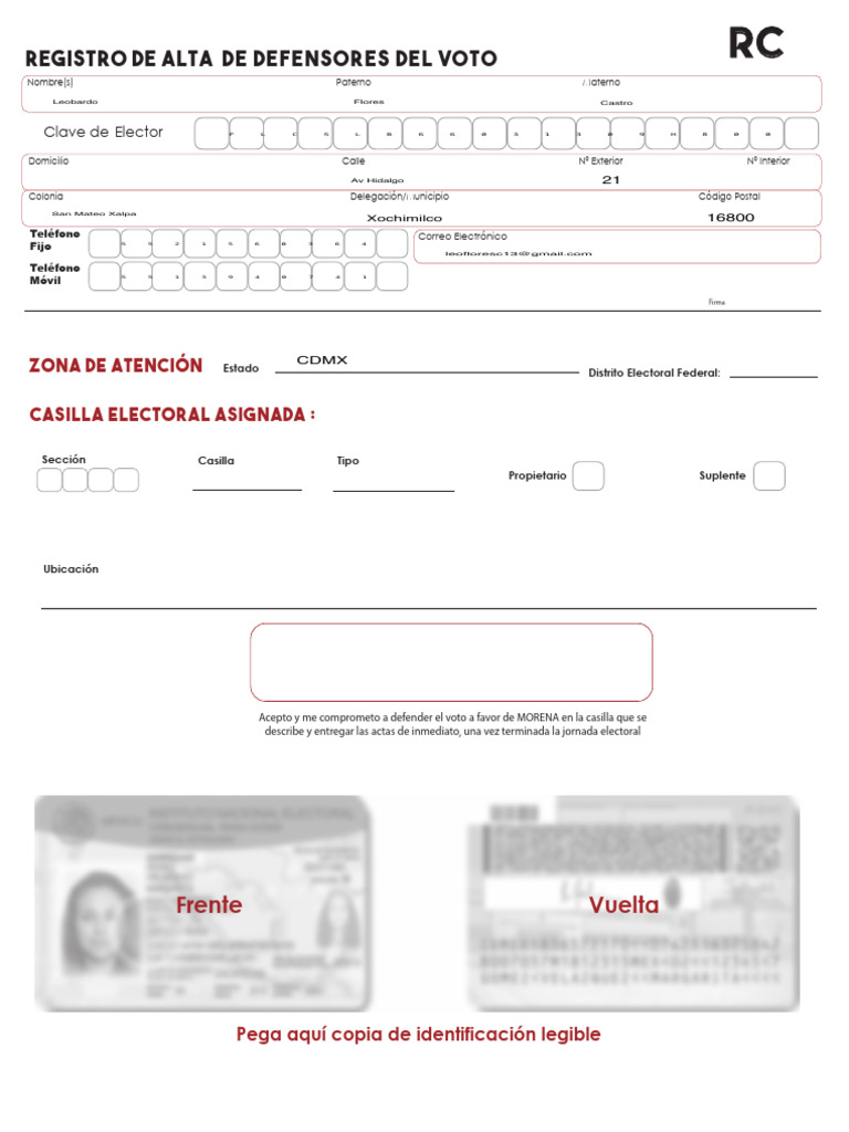 Formato RC CDMX | PDF | Responsabilidad | Elecciones