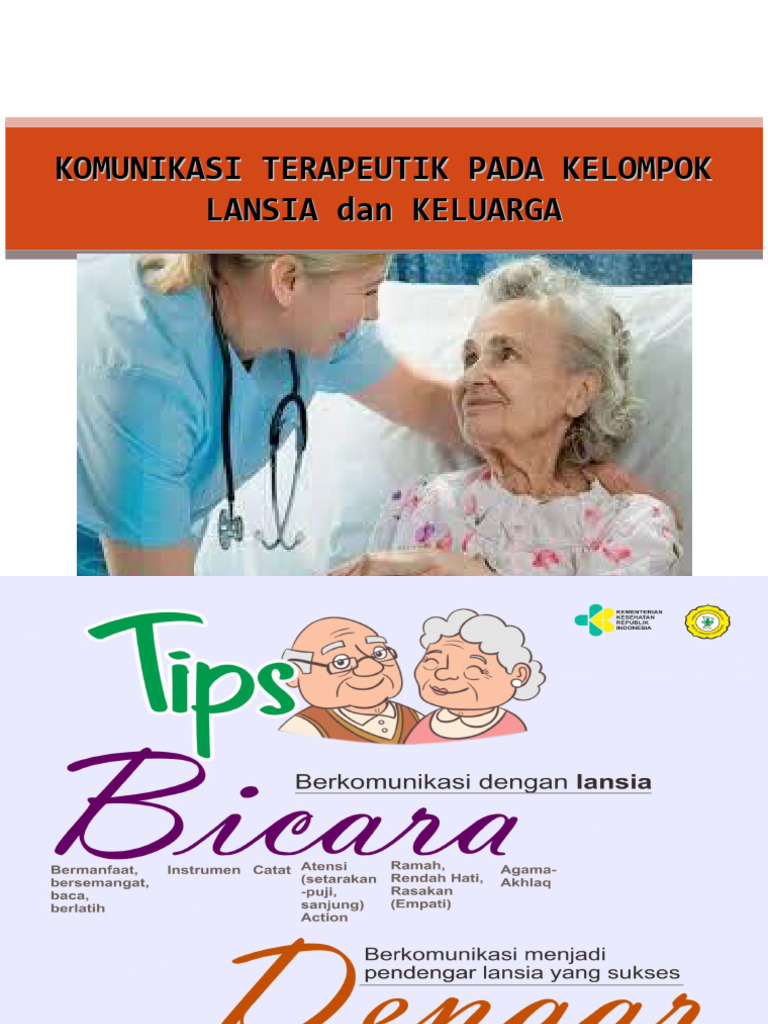 Pertemuan 3 - Komunikasi Dengan Lansia Dan Keluarga | PDF