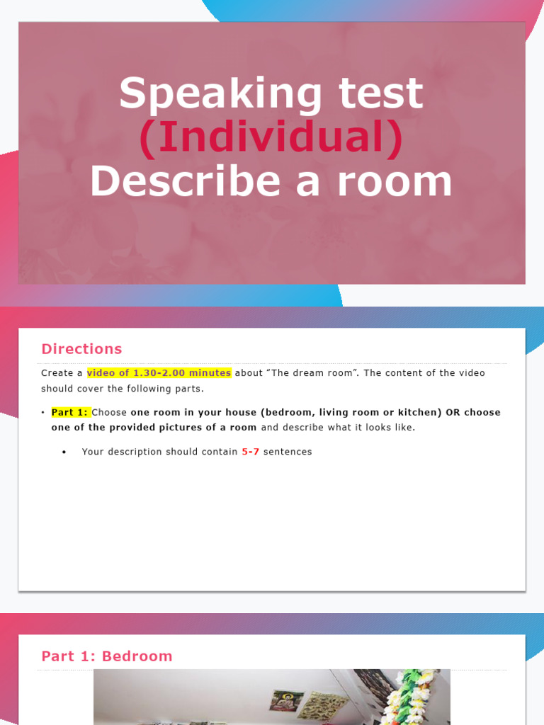 Dream Room Video Presentation Guide | PDF | Fluency | Language Mechanics