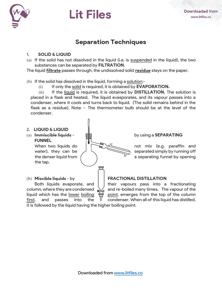 Separation Techniques | PDF | Liquids | Filtration
