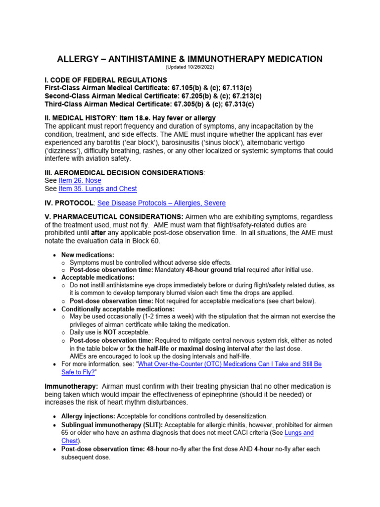 Allergy Antihistamine Immunotherapy Medication | PDF | Drugs | Pharmacology