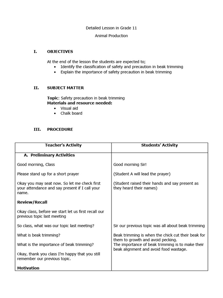 Detailed Lesson Plan Day 4 | PDF | Cognition