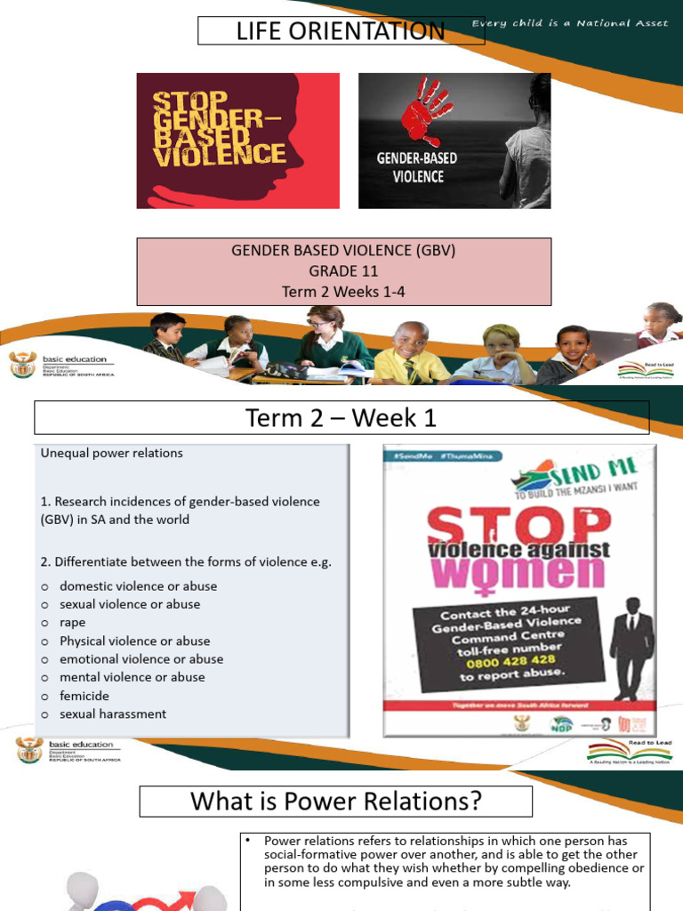 LO GRADE 11 GBV 2023 Term 2 Week 1 - 4 | PDF | Violence Against Women | Violence