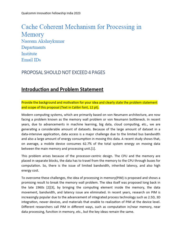 Qif2023 India Submission Form Template | Download Free PDF | Random Access Memory | Central ...