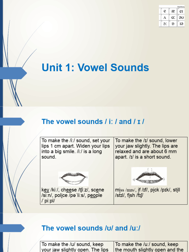 Slides Unit 1 2021 | PDF | Vowel | Phonetics