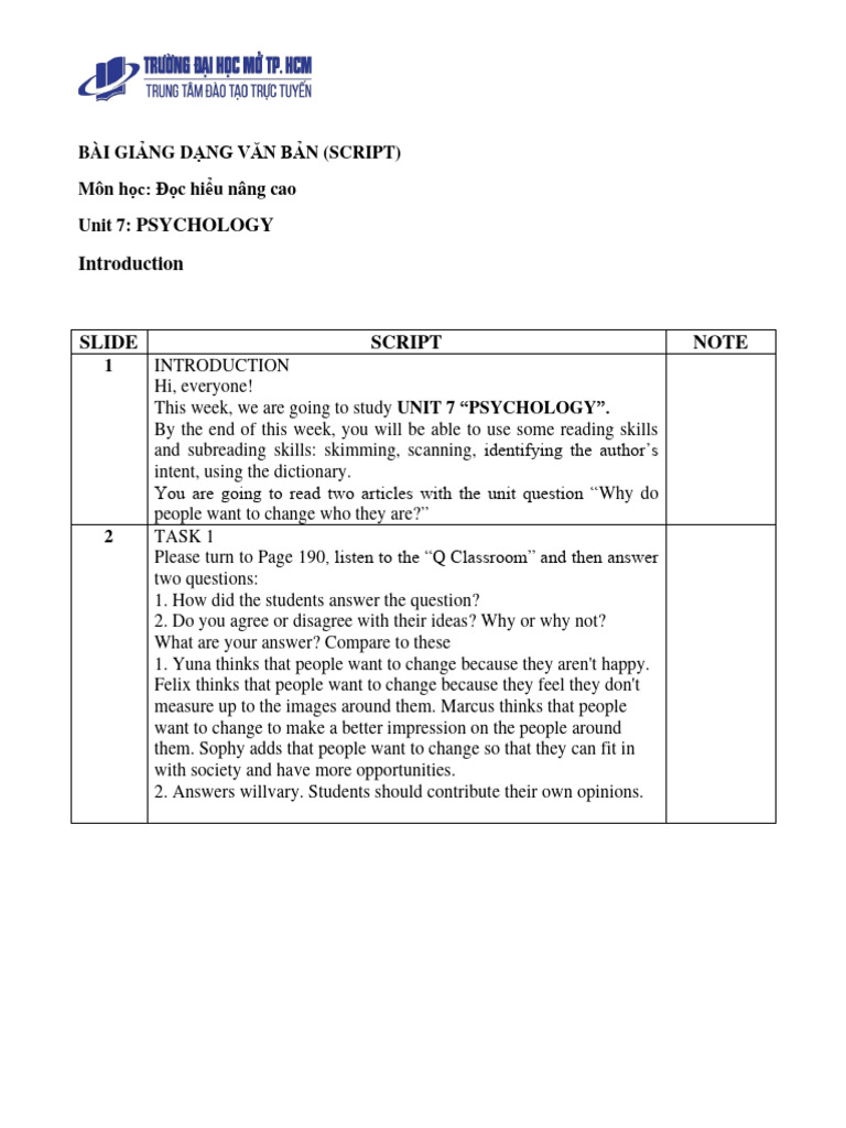 Unit 7 - 1 - Introduction | PDF