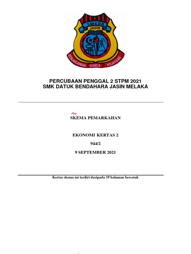 SMK Datuk Bendahara, Melaka Ans | PDF