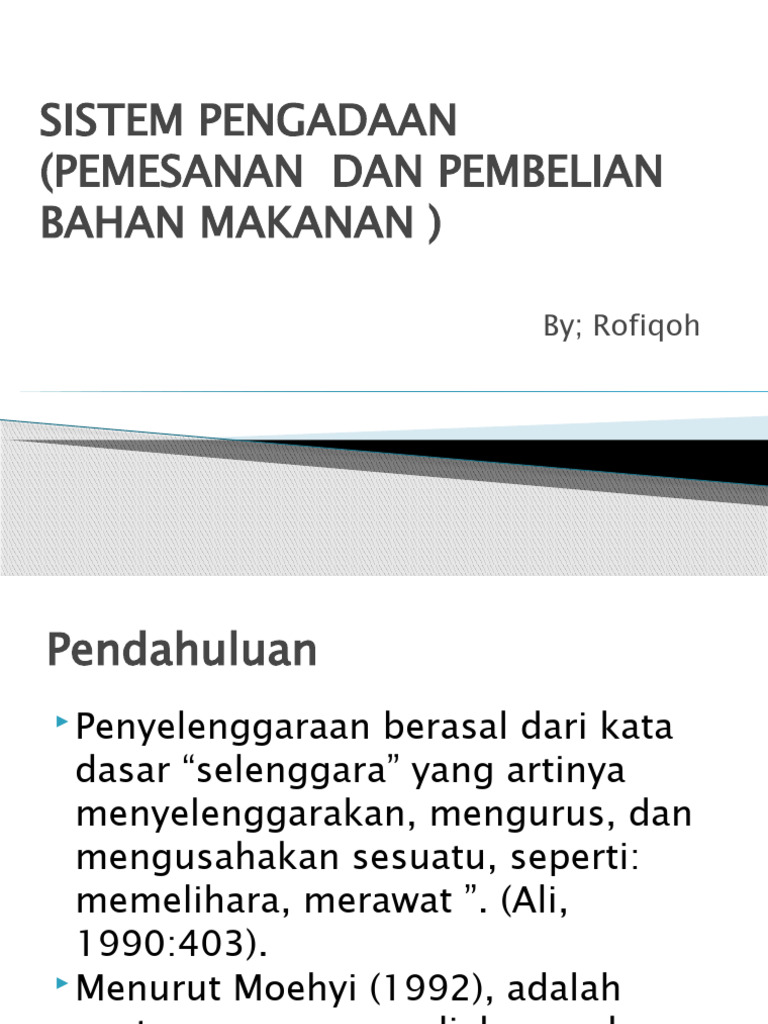 Sistem Pengadaan (Pemesanan Dan Pembelian BM) | PDF | Bisnis
