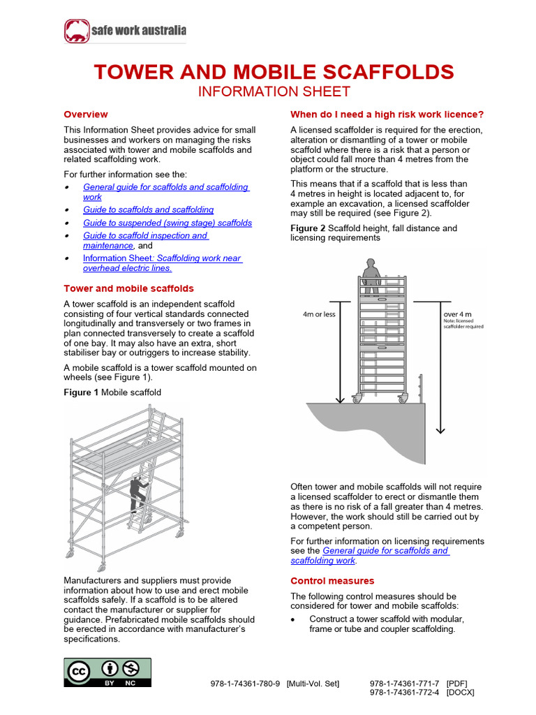 Tower and Mobile Scaffold Safety Guide | PDF | Scaffolding