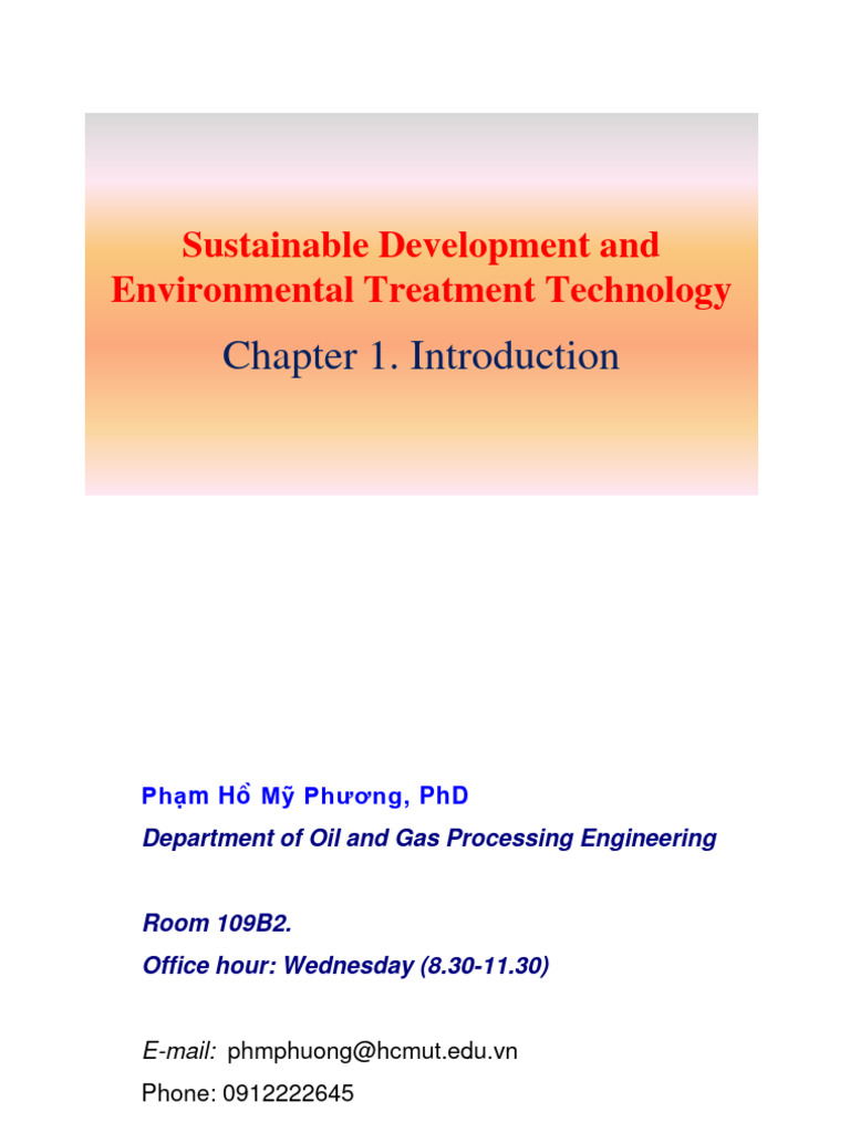 Chapter 1 - Course Description and Introduction To Sustainable ...