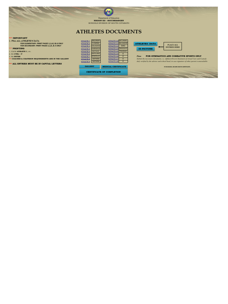 SDSC Athletes Data System | PDF