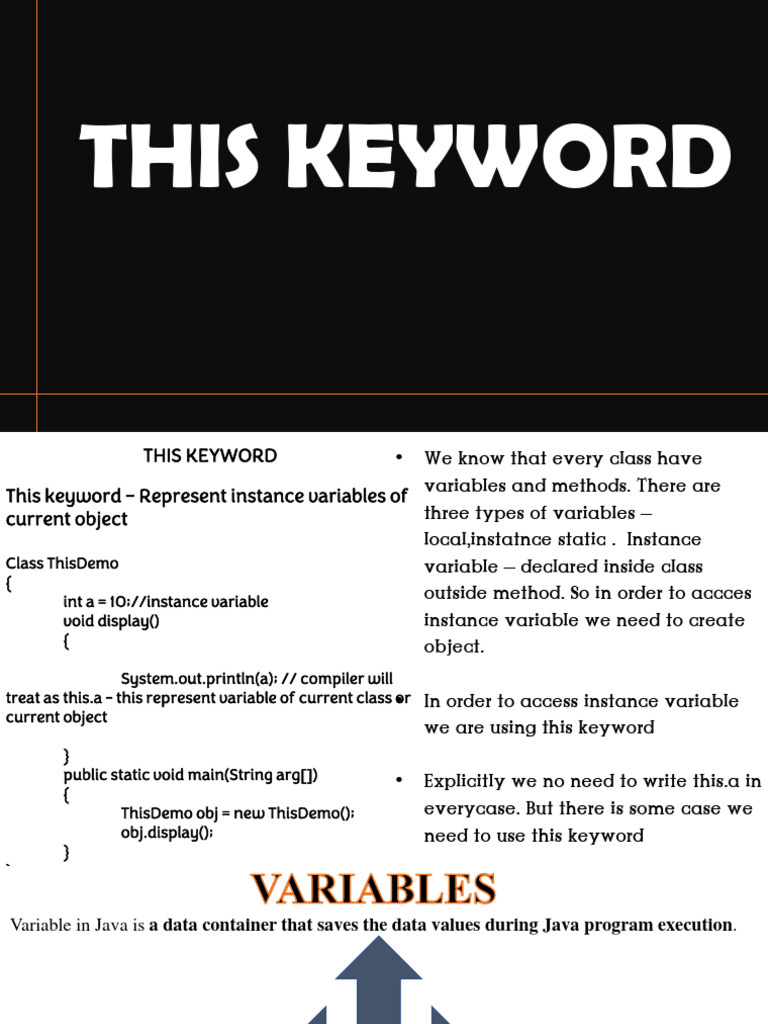 8.this Keyword, Constructors, Static Members, Encapsulation | PDF ...