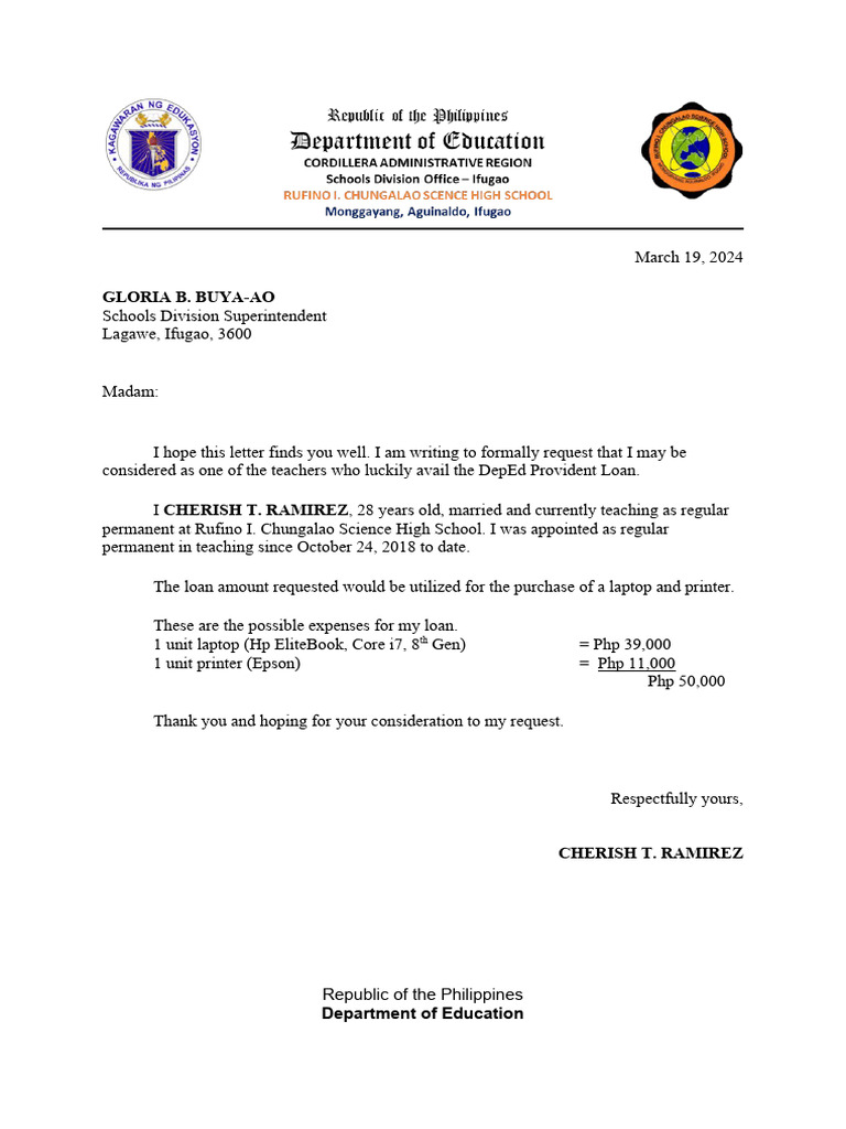 Letter Provident (1) | PDF | Philippines