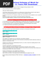 Lower Primary Time Table | PDF | Cognition | Learning