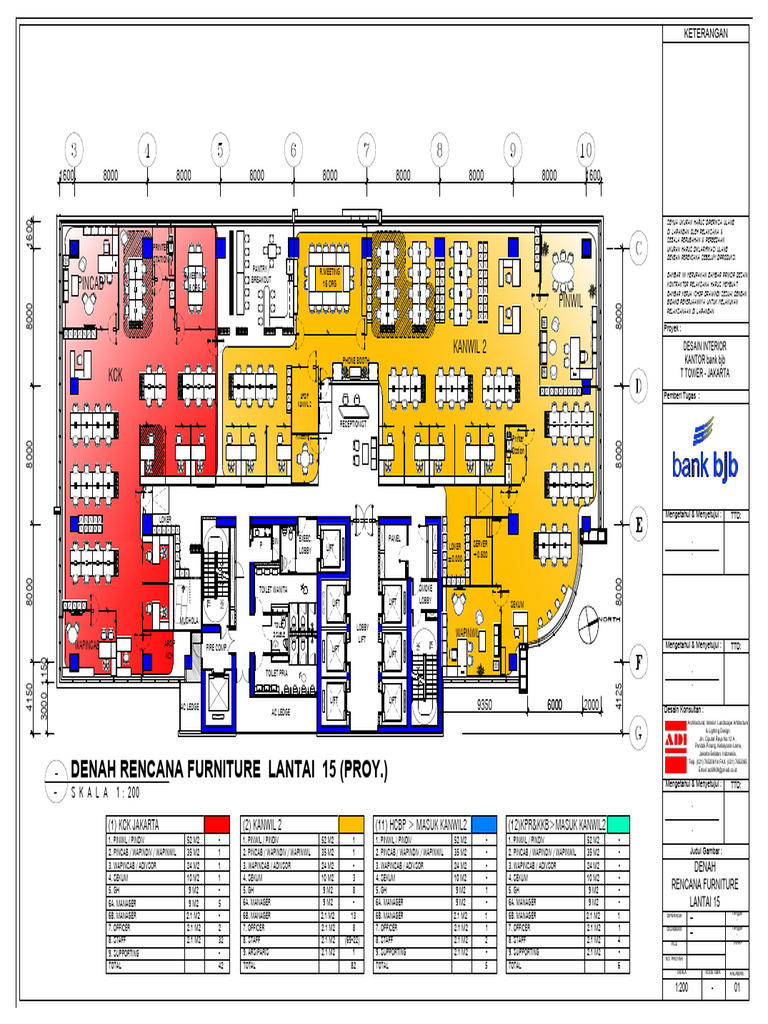 1.denah Rencana Furniture Lantai 15.A | PDF