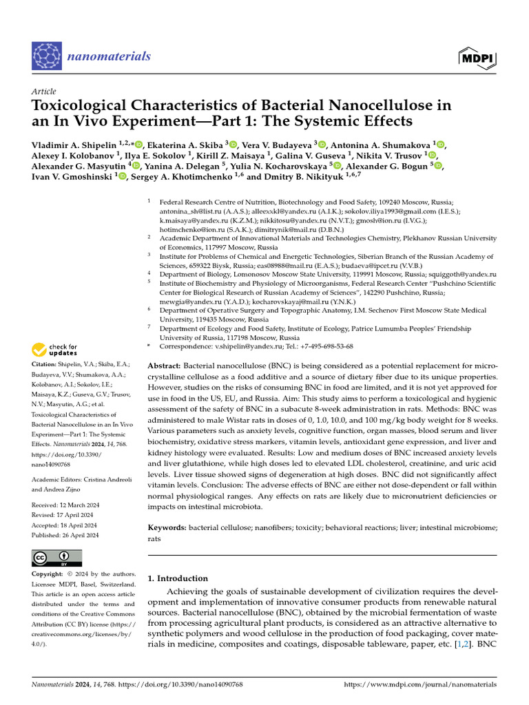 Nanomaterials 14 00768 v2 | PDF | Reverse Transcription Polymerase ...