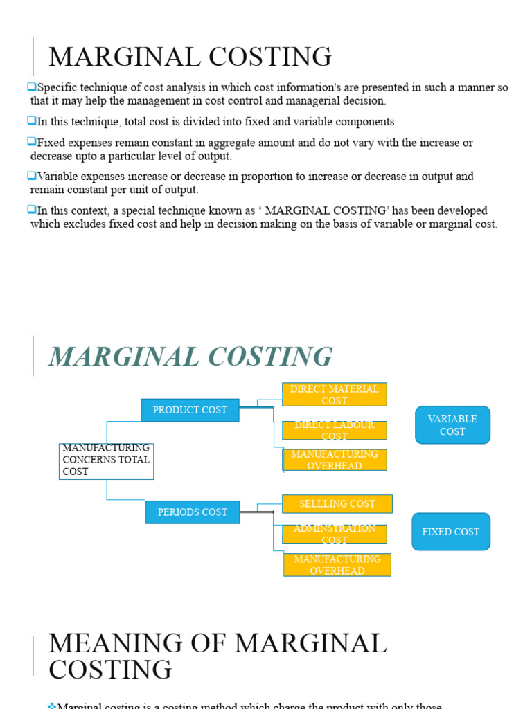 Marginal Costing | PDF | Marginal Cost | Cost