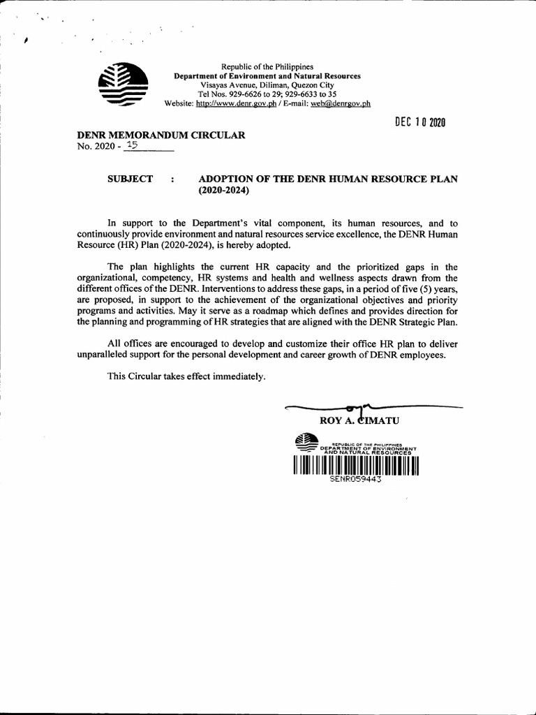 Denr - HR Plan | PDF