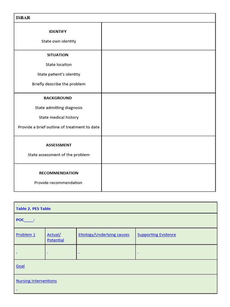 Week 6 SPS - ISBAR - CRC Worksheet - 2023 | PDF | Medical Diagnosis ...