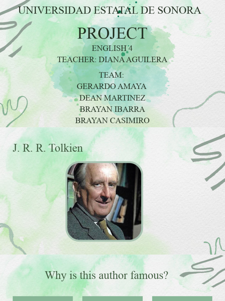 PROJECT | PDF | J. R. R. Tolkien | The Lord Of The Rings