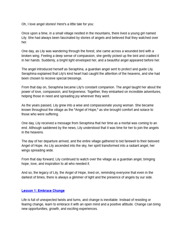 Angel Story Part 1 | PDF | Angel