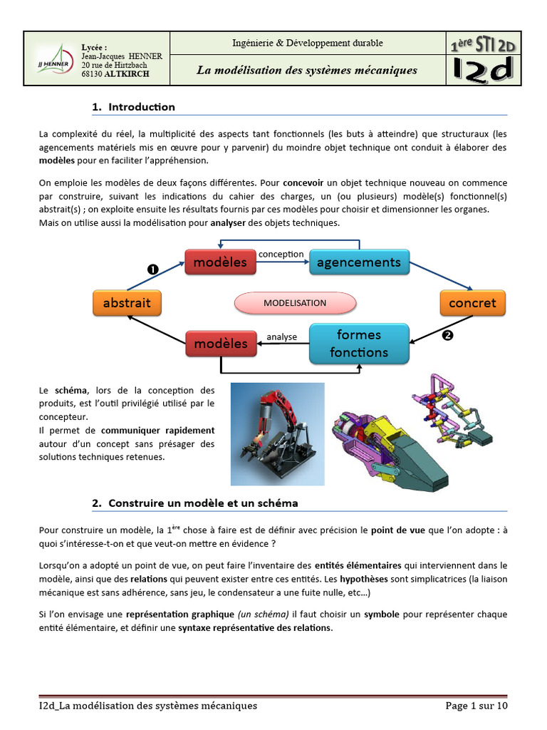 Modélisation des systèmes mécaniques | PDF | Cinématique | Mécanique