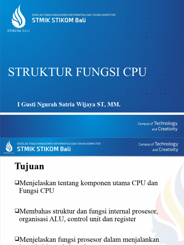 Pertemuan 3 Struktur Fungsi CPU | PDF
