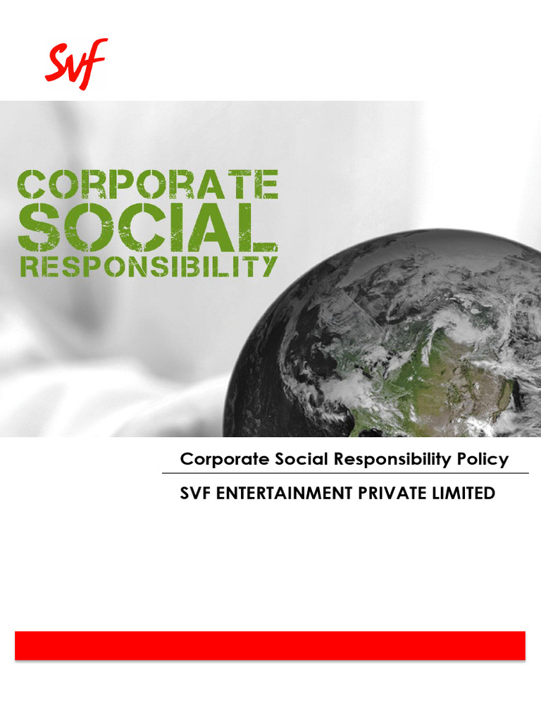 CSR Policy | PDF | Corporate Social Responsibility | Sustainability