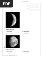 Drawing Phases of the Moon Worksheet | PDF