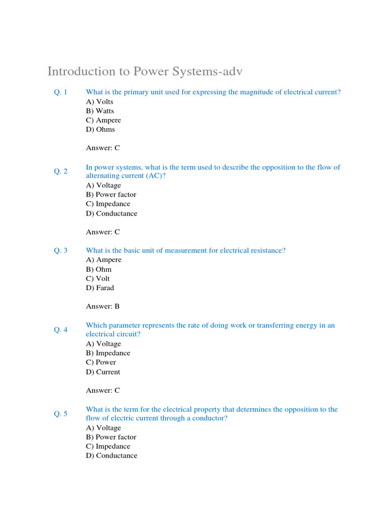Introduction To Power Systems-Adv | PDF | Electrical Impedance ...
