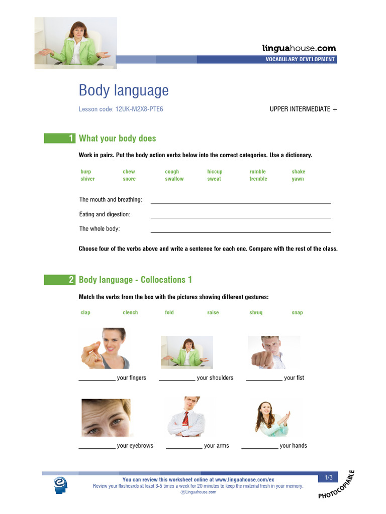 Body Language British English Student | Download Free PDF | Body Language | Human Communication