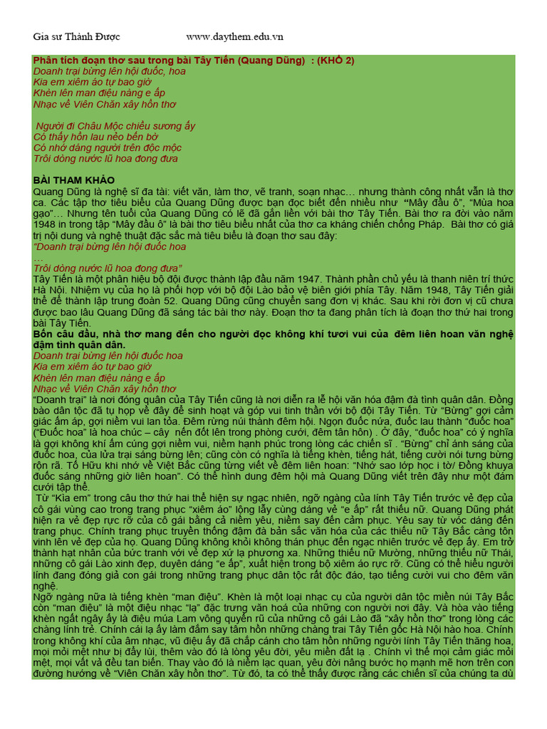 Tay Tien Quang Dung Tong Hop de Van On Thi Dai Hoc Tay Tien Quang Dung | PDF