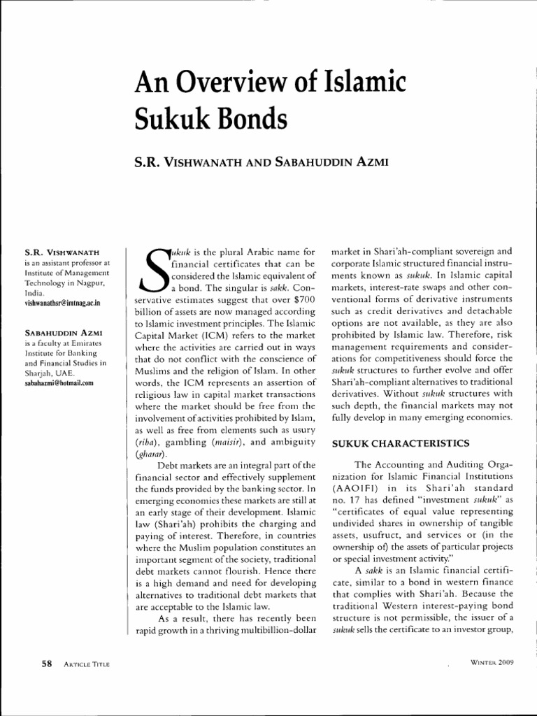 Understanding Islamic Sukuk Bonds | PDF | Islamic Banking And Finance ...
