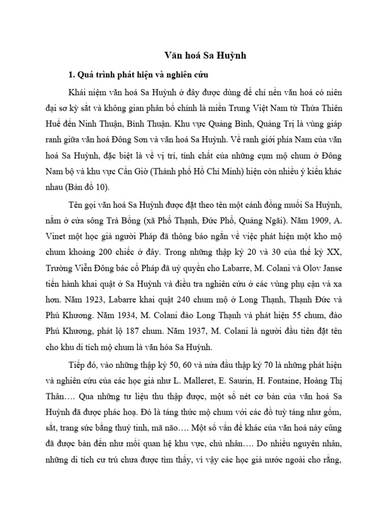 Văn Hoá Sa Hu NH | PDF
